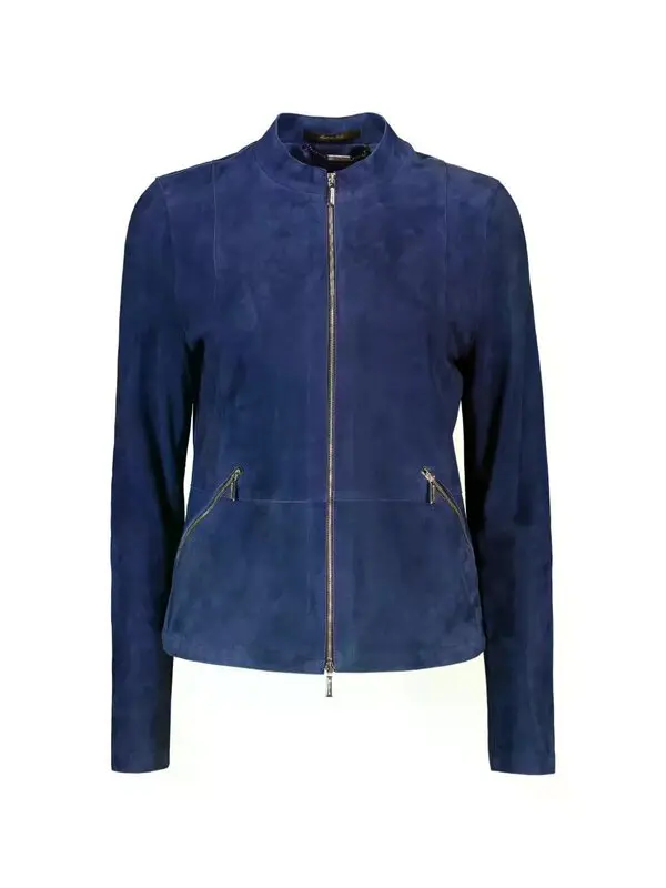 MOORER Suede Zip-up Jacket