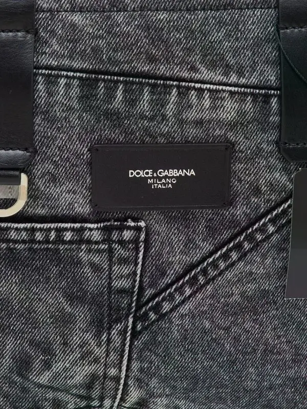 Dolce & Gabbana Leather-trim Denim Tote Bag