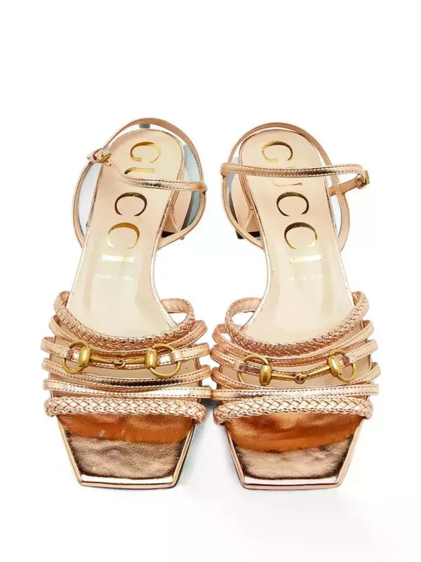Gucci Horsebit Braided Sandals