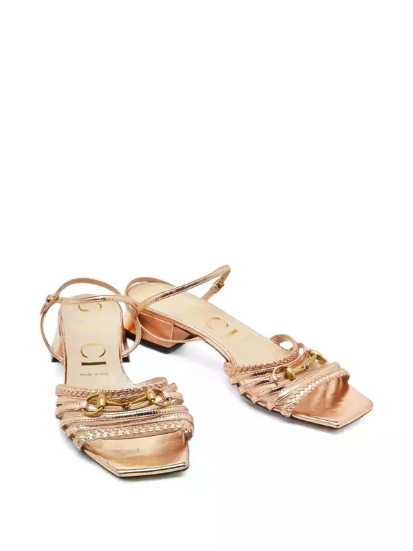 Gucci Horsebit Braided Sandals