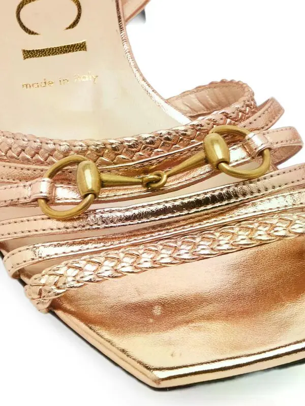 Gucci Horsebit Braided Sandals