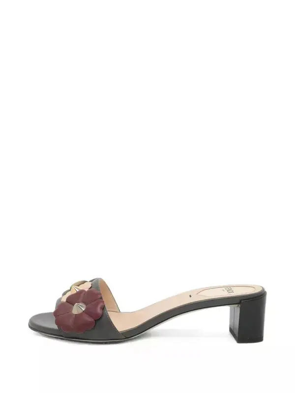 Fendi Flowerland Floral-detail Sandals - Grey