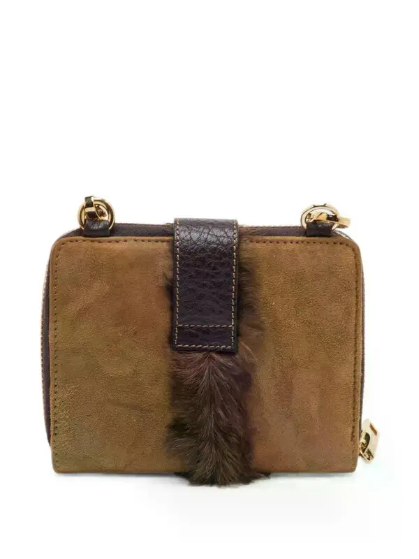Dolce & Gabbana Horseshoe Ring Suede Wallet