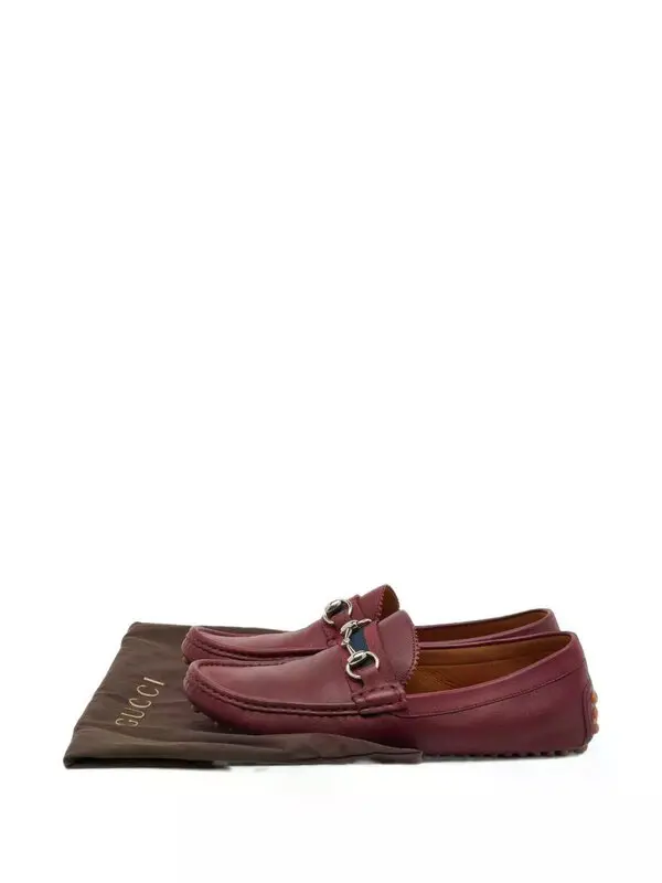 Gucci Web Horsebit Leather Loafers