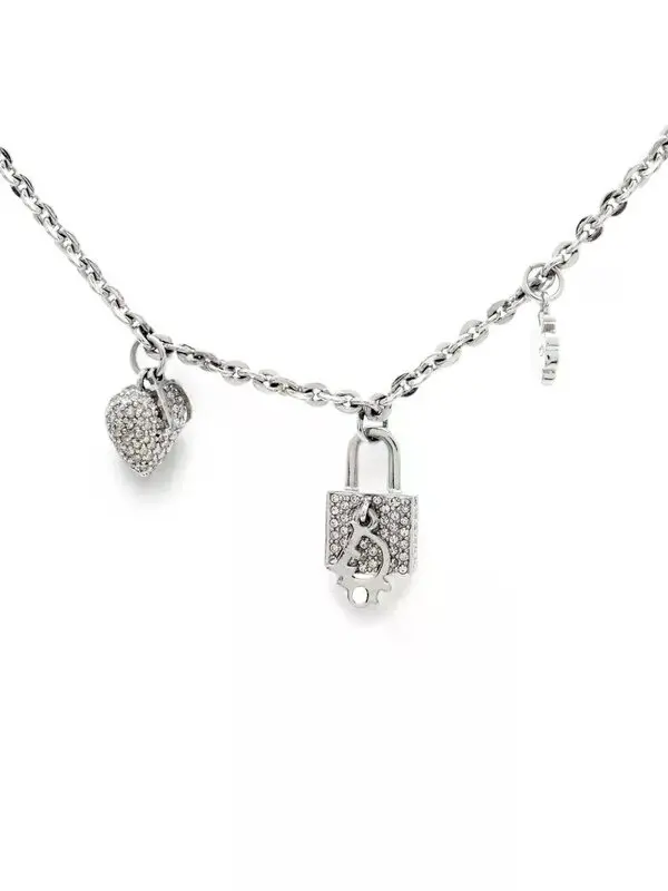 Dior Padlock Heart Charms Bracelet