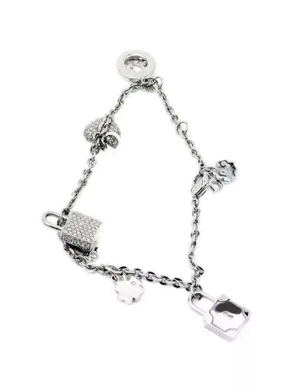 Dior Padlock Heart Charms Bracelet