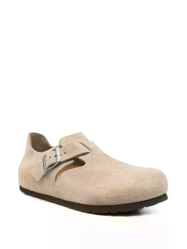 BIRKENSTOCK London Buckle-fastening Suede Clogs