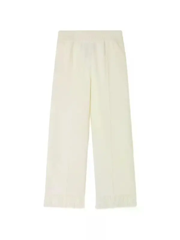 Alanui Ivory Fringed Trousers