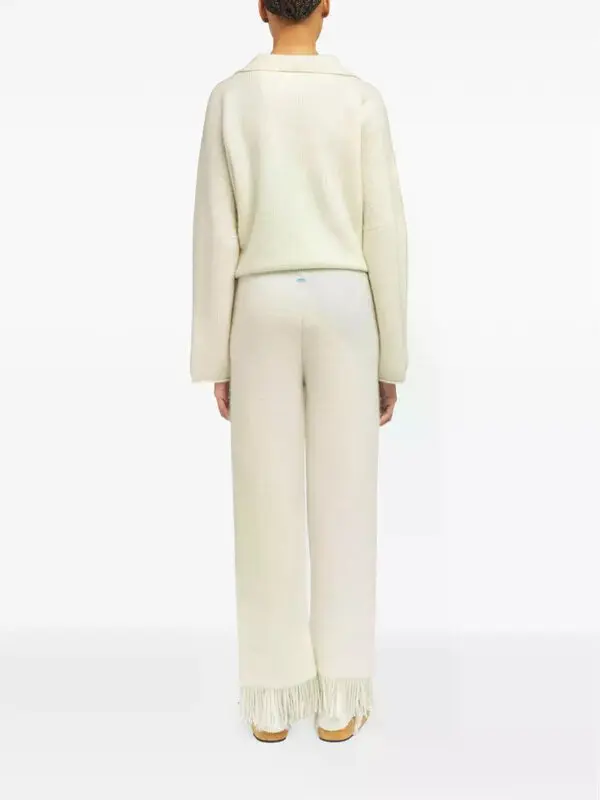 Alanui Ivory Fringed Trousers