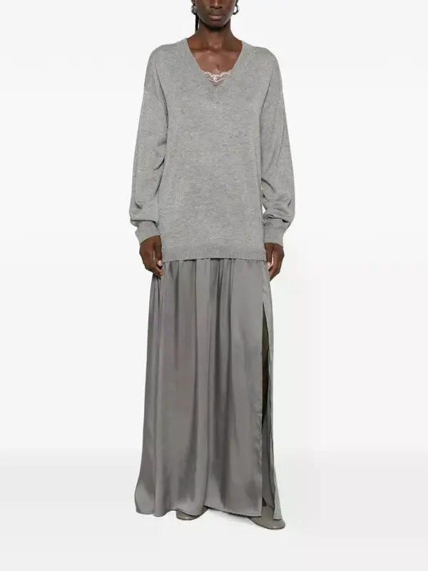 Liu Jo Lace Trim Maxi Dress