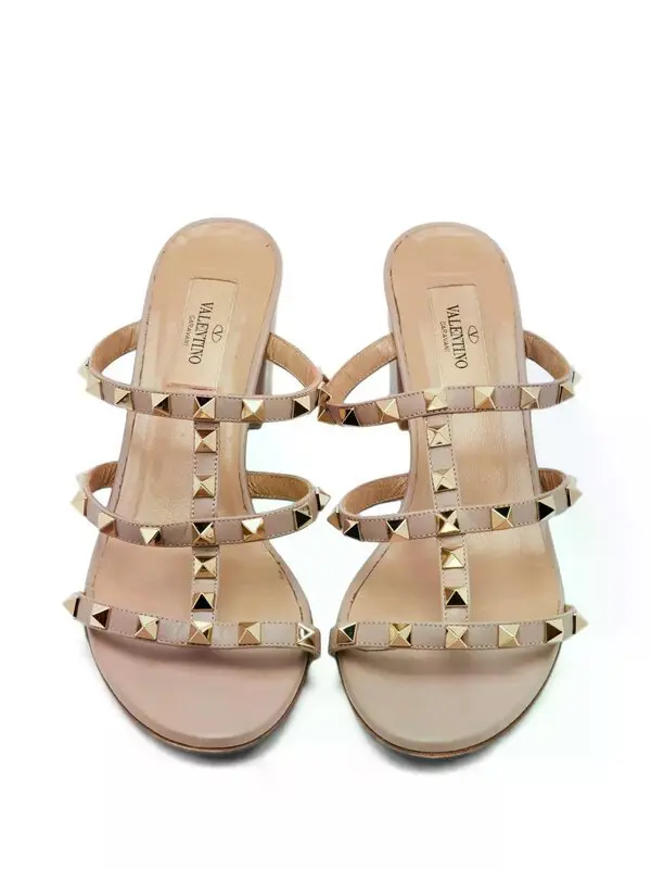 Valentino Garavani Rockstud Strappy Block Heel Sandals
