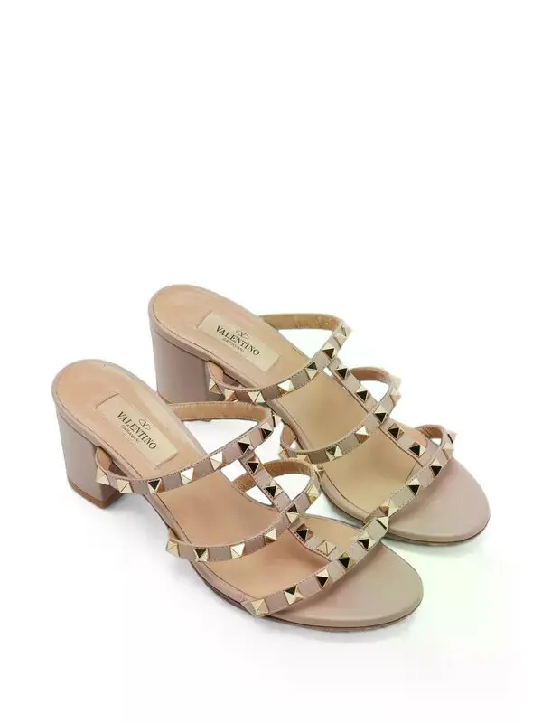 Valentino Garavani Rockstud Strappy Block Heel Sandals
