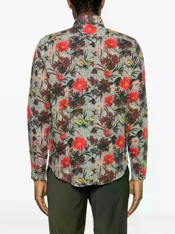 ALESSANDRO LAMURA Floral-print Long-sleeve Shirt