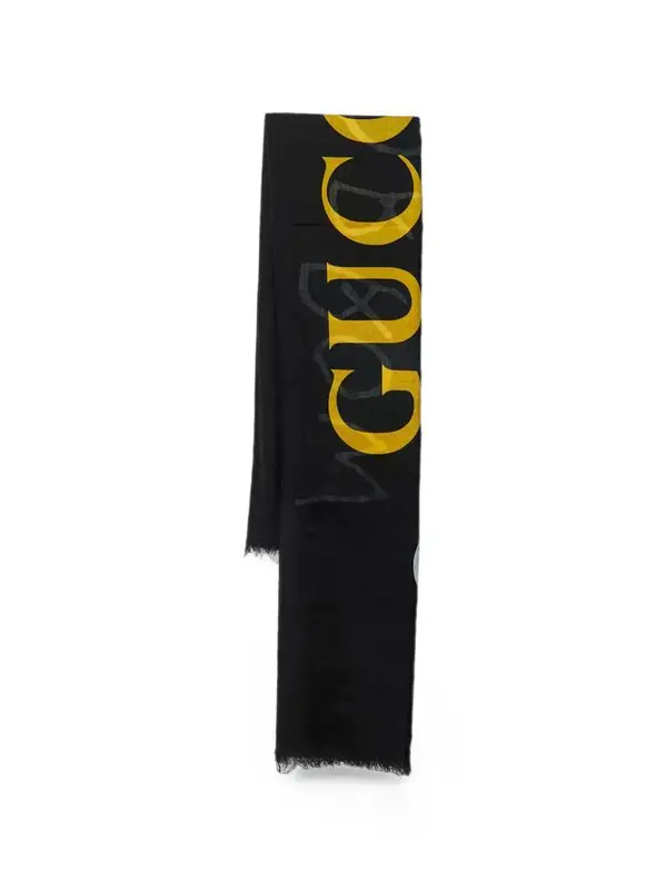 Gucci Coco Capitán Logo Scarf - Black