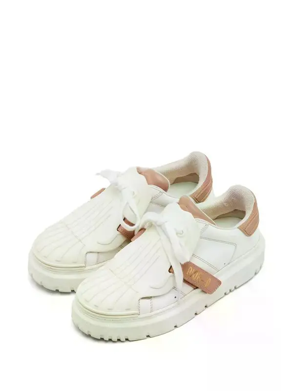 Dior Paneled Shell-toe Touch-strap Sneakers - White