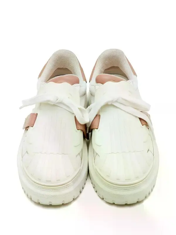 Dior Paneled Shell-toe Touch-strap Sneakers - White