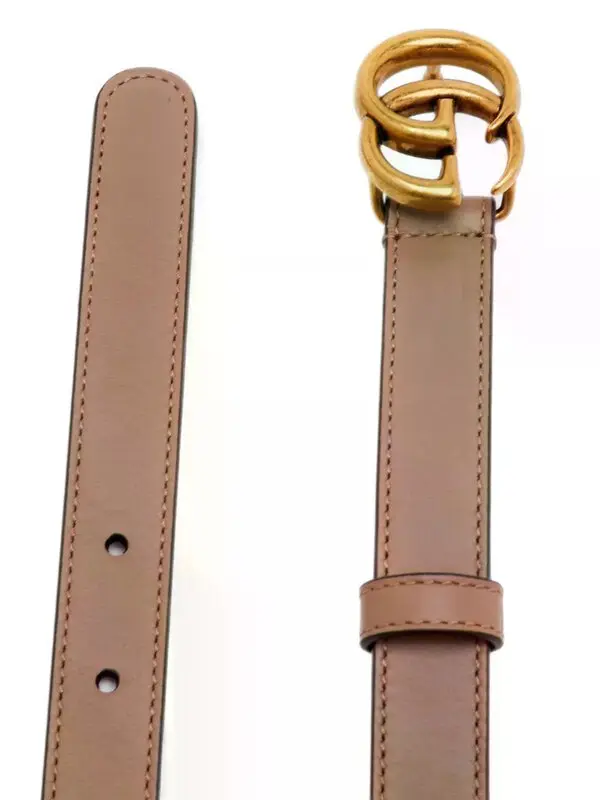 Gucci Gg Marmont Slim Belt - Neutrals