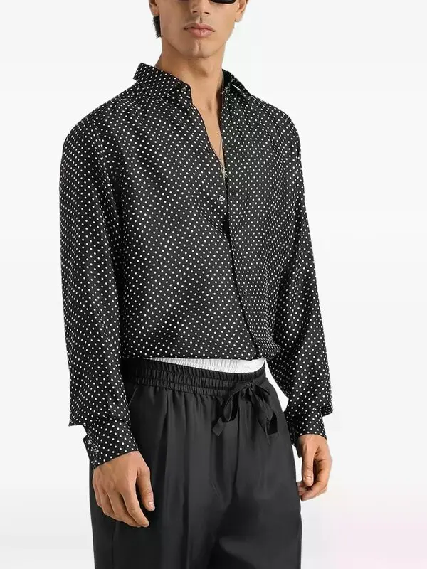 Dolce & Gabbana Polka Dot-print Martini Twill Shirt