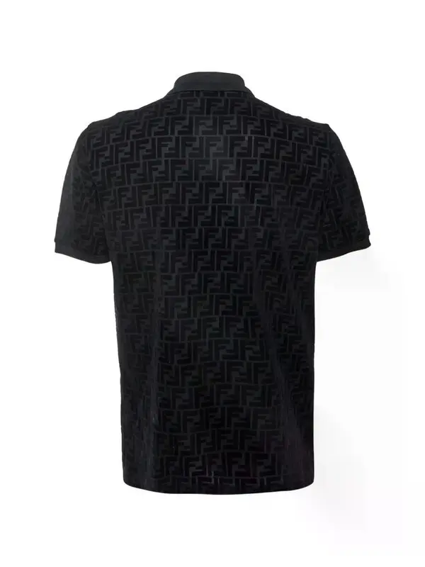 Fendi Zucca Flocked Polo Shirt
