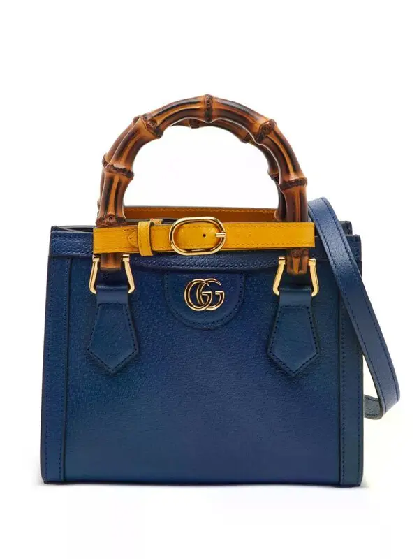 Gucci Diana Bamboo Top Handle Tote Bag - Blue