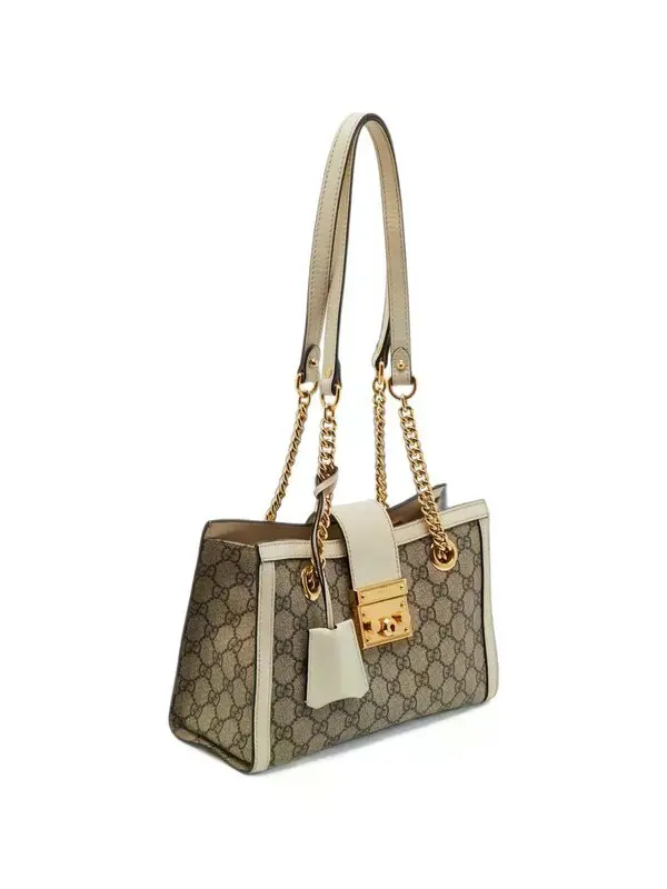 Gucci Padlock Gg Supreme Shoulder Bag - Neutrals