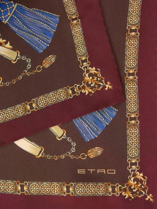 Etro Silk Scarf With Charm Motif