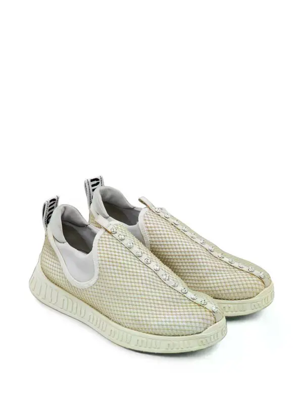 Miu Miu Crystal-embellished Low-top Sneakers