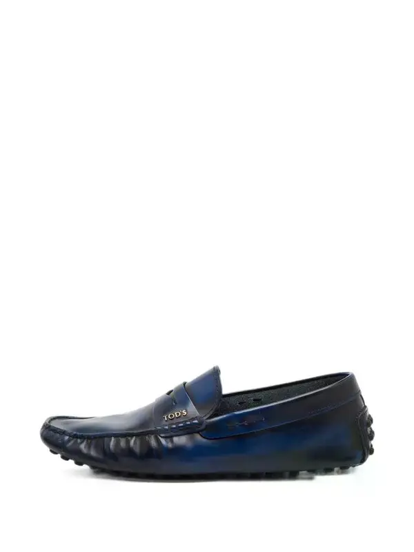 TOD'S Penny Brushed Leather Loafers