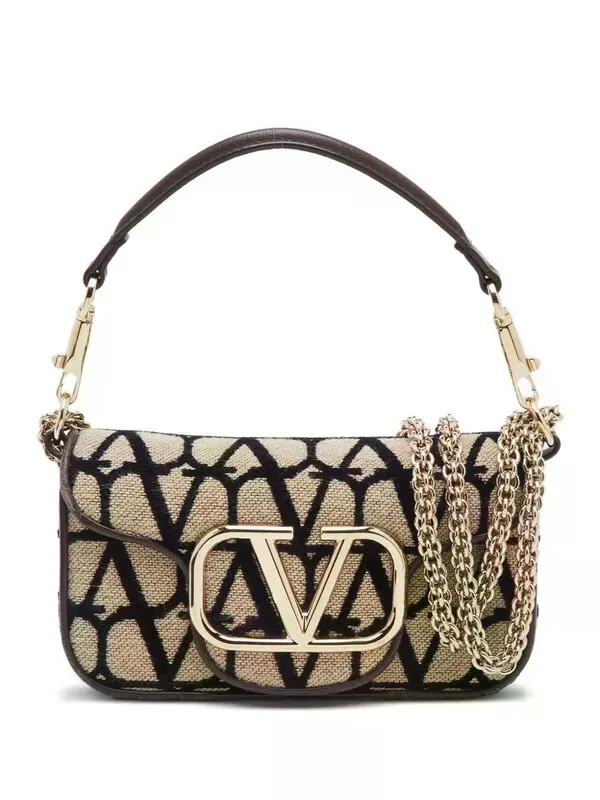 Valentino Garavani Small Locò Iconographe Shoulder Bag - Neutrals