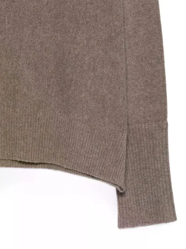 D.exterior Roll-neck Button-cuff Sweater