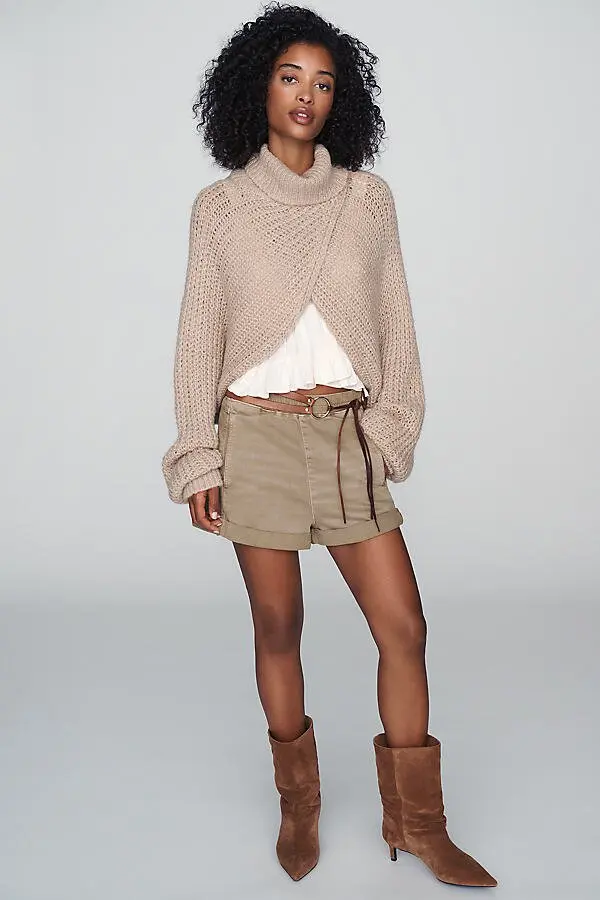 PILCRO Izzie Relaxed Pull-on Shorts - Sepia
