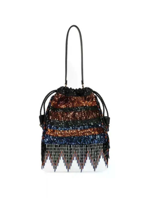 Etro Small Kalispera Bag With Sequins And Beads - Black