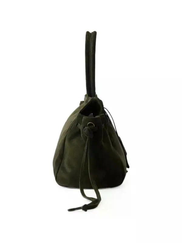 Prada Large Suede Carry Bag - Green