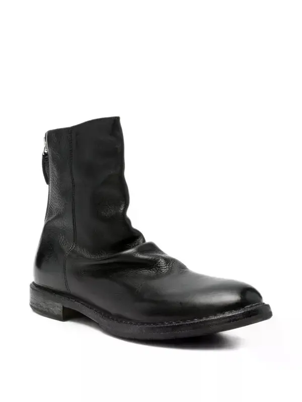 Moma Arizona Rear Zip-fastening Leather Boots