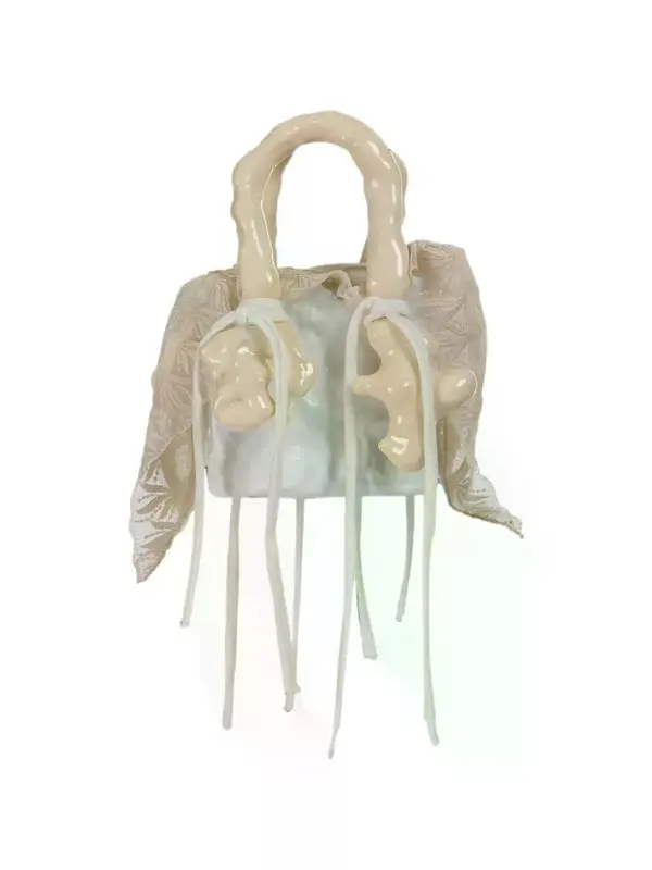 Ottolinger Ceramic Backpack With Lace And Pearl Embellishments
