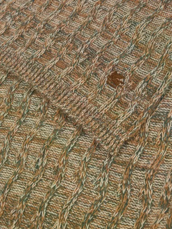 Etro Cable-knit Cashmere Scarf - Green