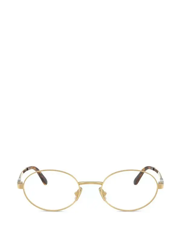Miu Miu Round Frame Eyeglasses - Gold