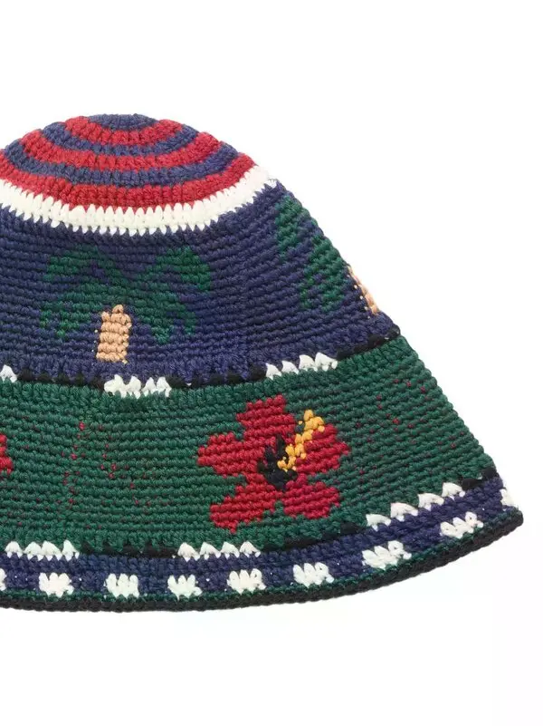 Alanui Crochet-knit Bucket Hat - Blue