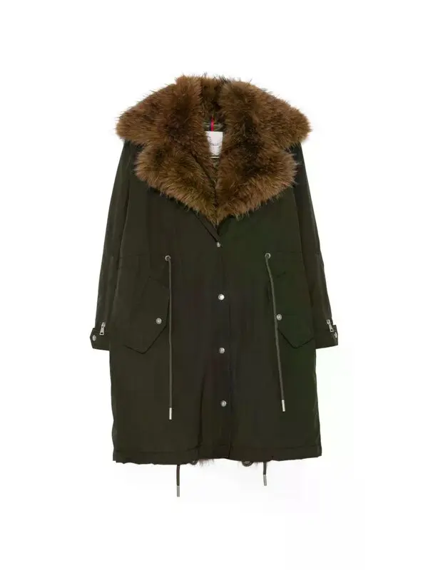 Moncler Halicte Long Down Parka - Green