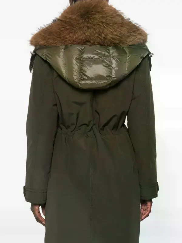 Moncler Halicte Long Down Parka - Green