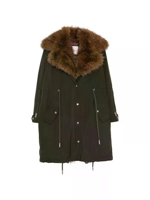 Moncler Halicte Long Down Parka - Green