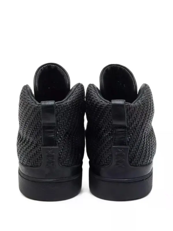Balenciaga Woven Leather Slip-on Sneakers