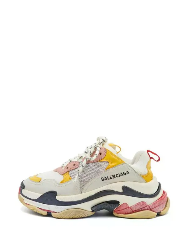 Balenciaga Triple S Panelled Sneakers - White