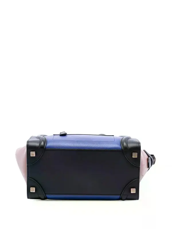 Celine 2014 Micro Tricolor Leather Luggage Tote Bag