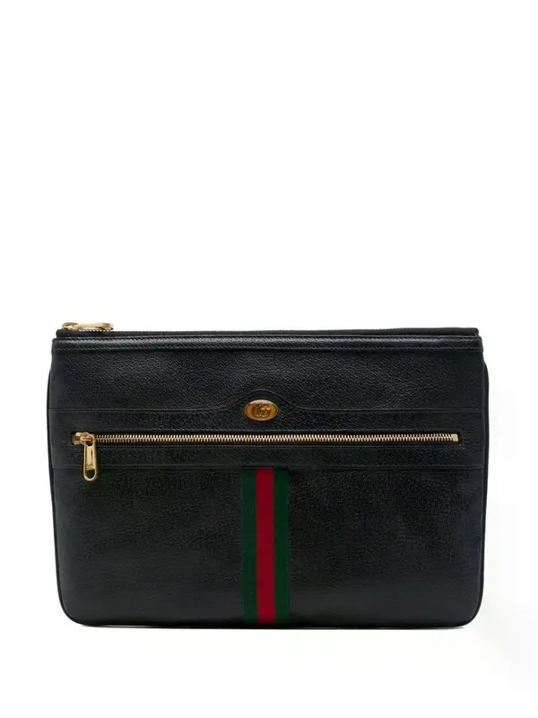 Gucci 2016-2026 Calfskin Web Ophidia Clutch Bag