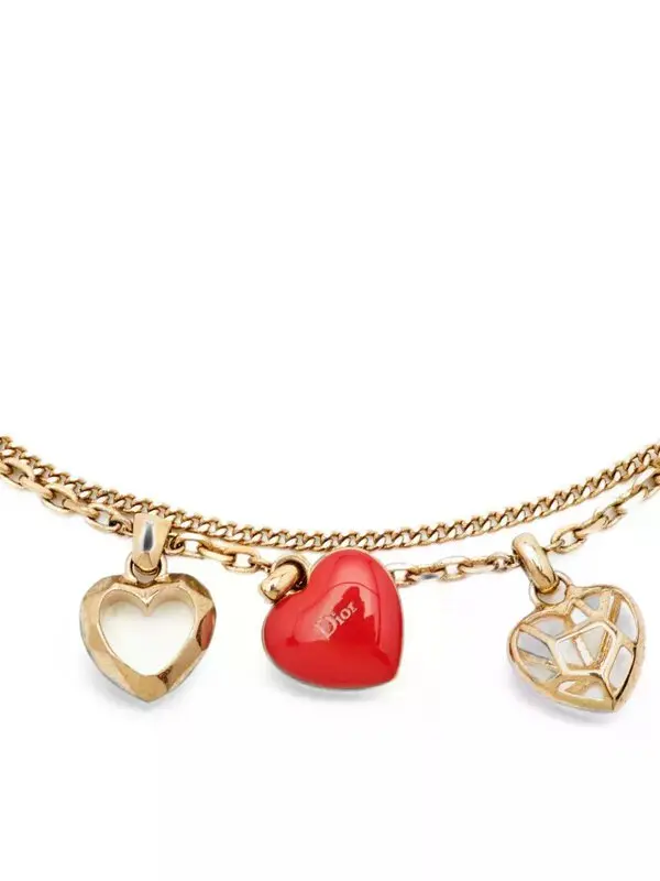 Dior Heart-charm Enamel Bracelet