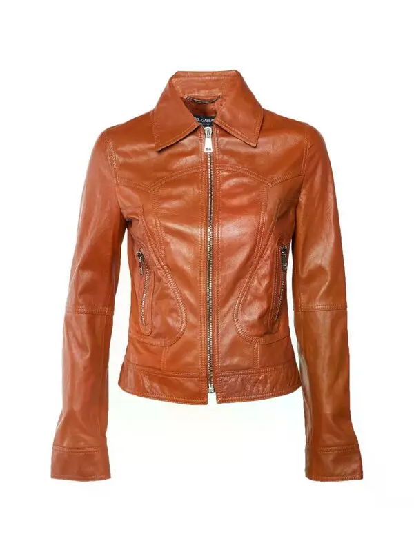 Dolce & Gabbana Leather Zip-up Jacket