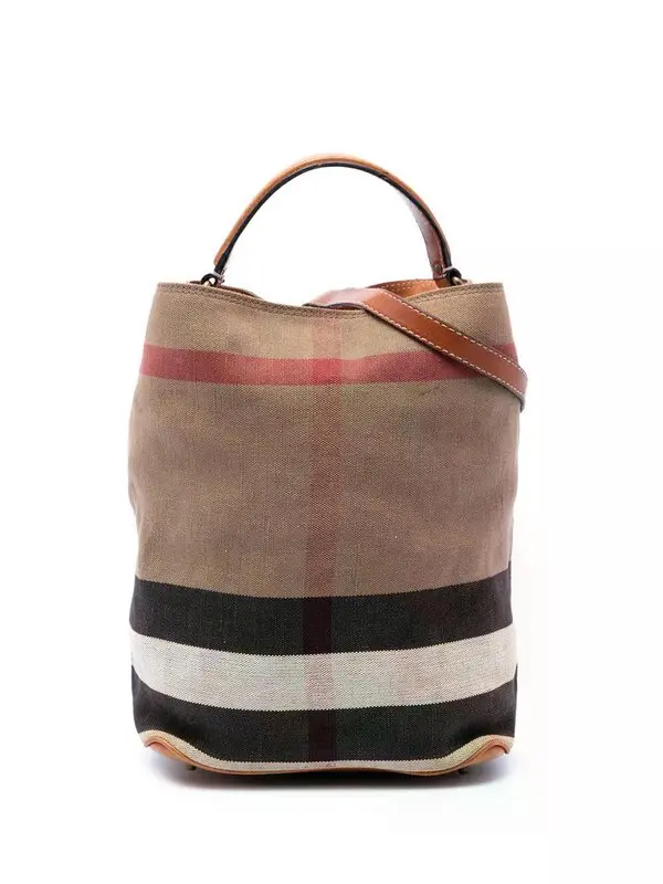 Burberry Check Canvas Ashby Bucket Bag