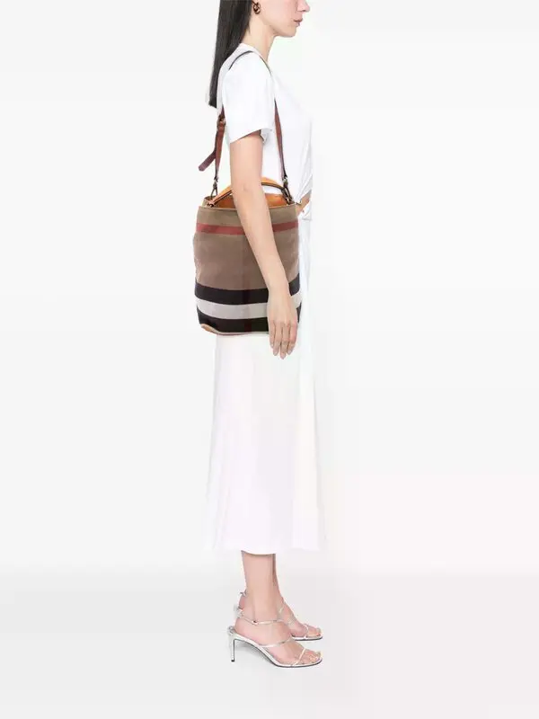 Burberry Check Canvas Ashby Bucket Bag