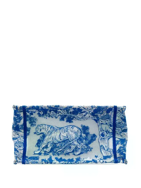 Dior Toile De Jouy Sauvage Book Tote Bag - Blue